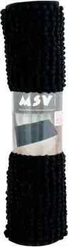 MSV CHENILLE černá / Koupelnová předložka / mikrovlákno / protiskluzov
