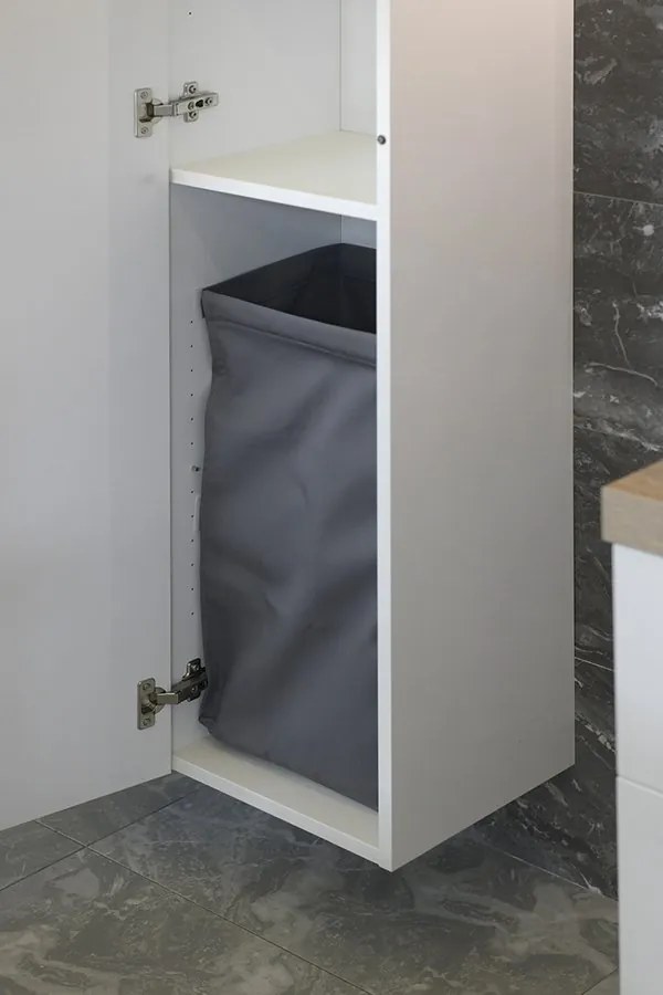 Sapho látkový koš na prádlo 31 x 57 x 23 cm suchý zip šedá UPE600