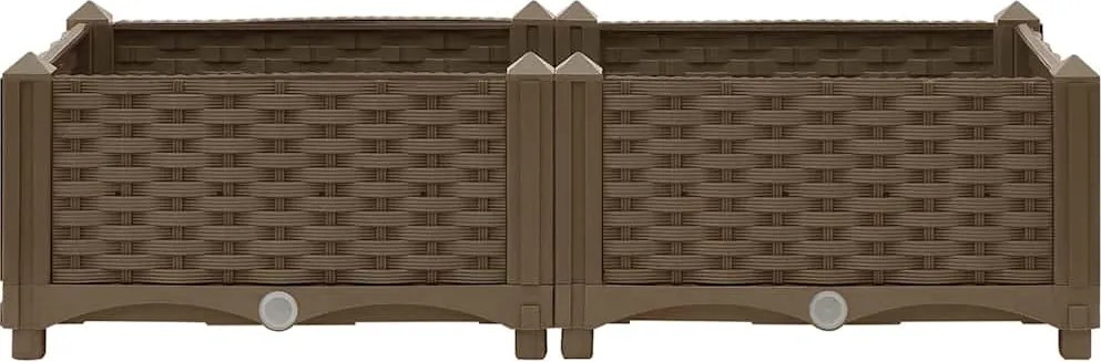 Vyvýšený záhon 80 x 40 x 23 cm polypropylen 316512