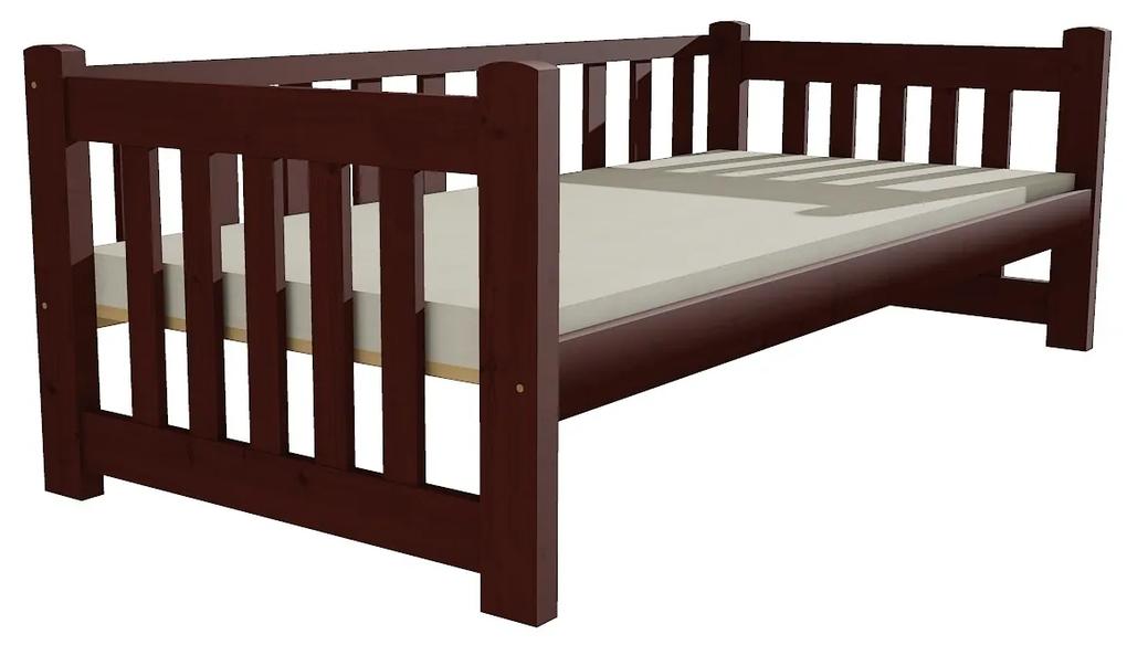 Dětská postel masiv 035 borovice masiv 90 x 190 cm ořech