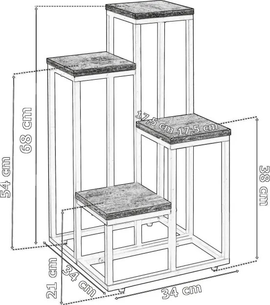 Stojan na květiny MOGREN CRAFT černý