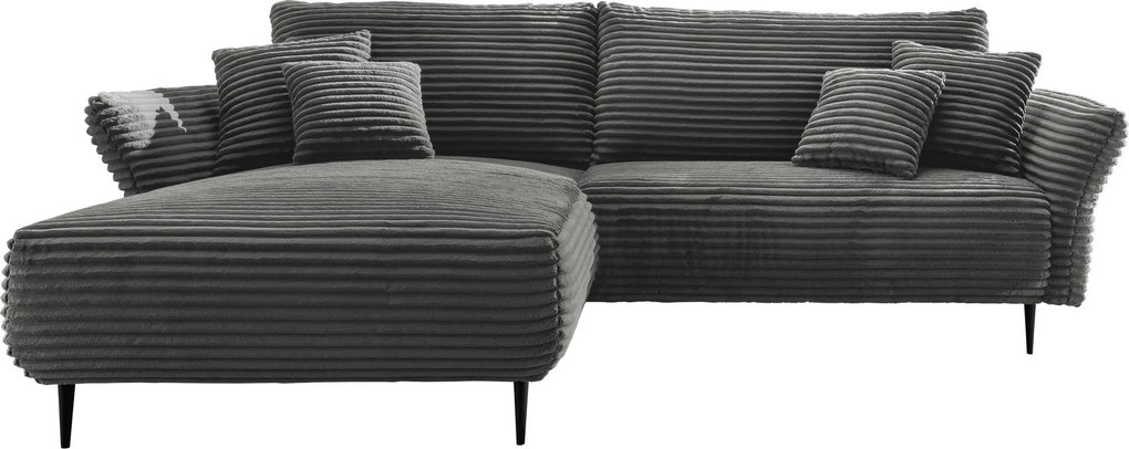 XXXLutz ROHOVÁ SEDAČKA, textil, antracitová P & B - Sedací soupravy - 002310012359