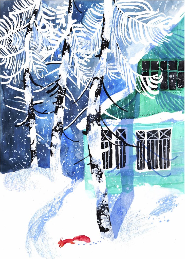 Kateřina Coufalová | Zima Rám: Bílý, Velikost: 60 x 40 cm