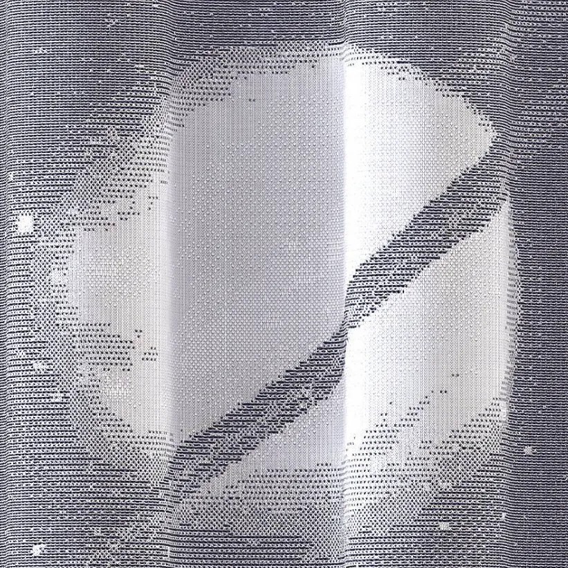 Hotová žakarová záclona Cosmos, bílá, 250x150cm