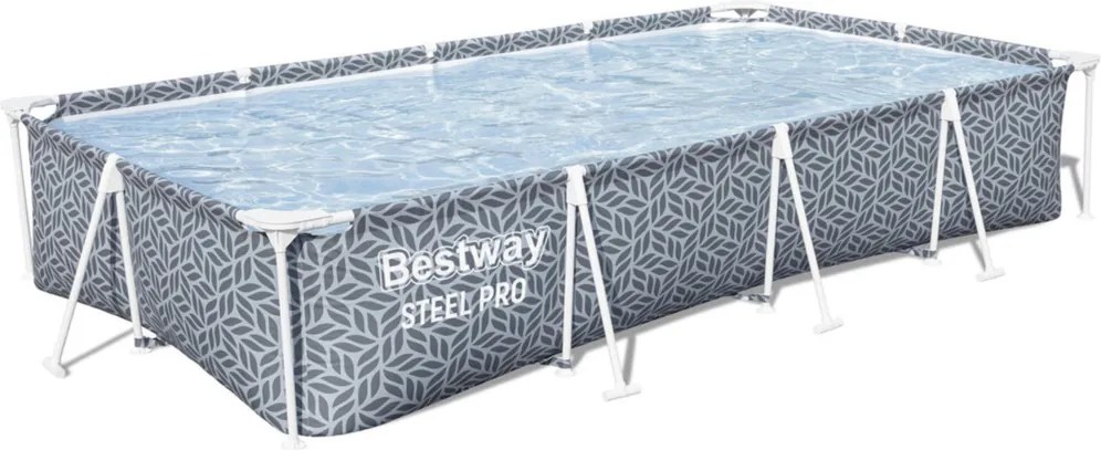 Bestway Bazén rámový obdélníkový 366 x 201 x 66 cm šedý 21155
