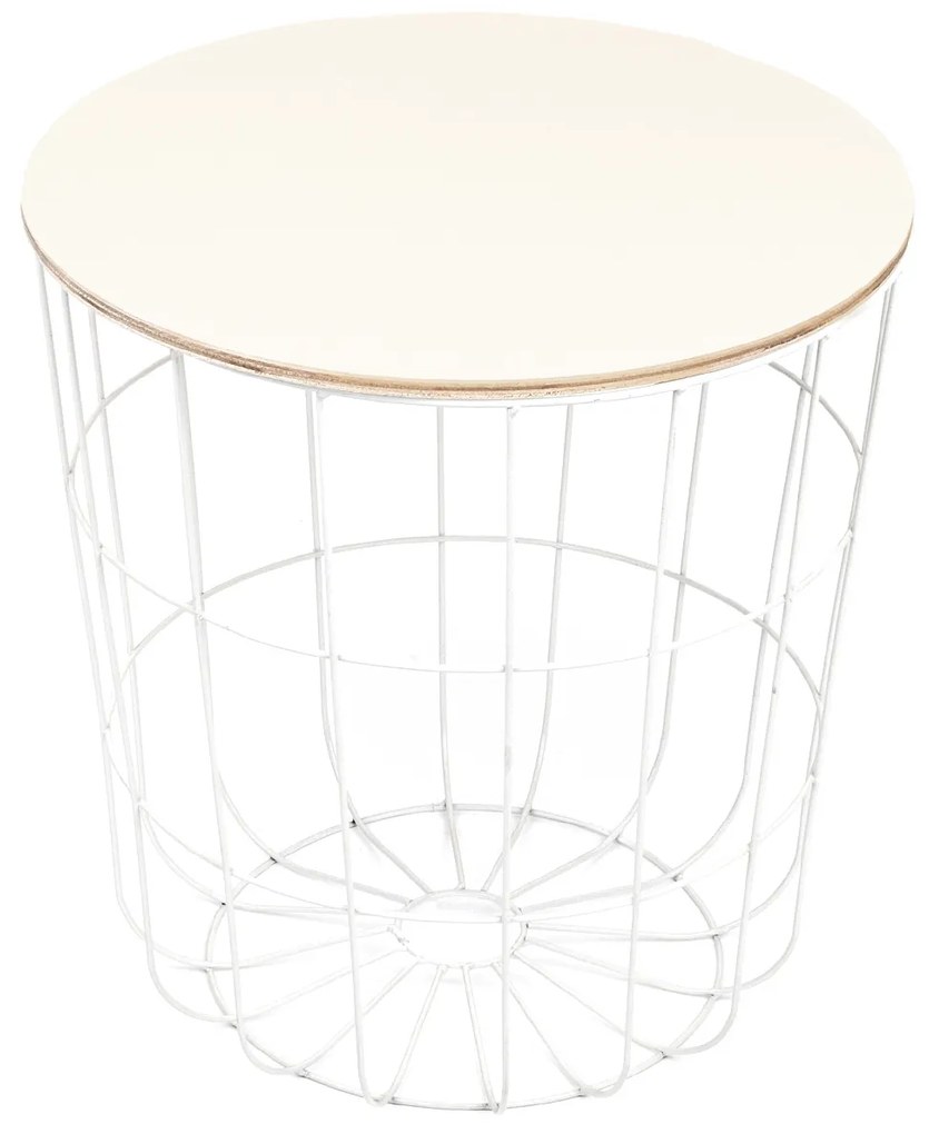 Odkládací stolek Kilenny bílá, 42 cm