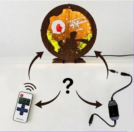 Stmívatelná LED stolní lampa s motivem Malého prince | Sentop LED0575-WENGE