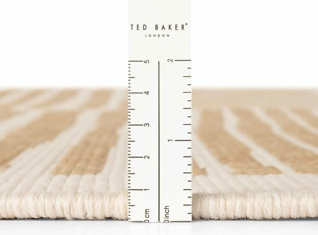 Ted Baker, Kusový koberec Ted Baker Haringey 106391 Natural White kruh, 160x160, béžová, chodba / předsíň