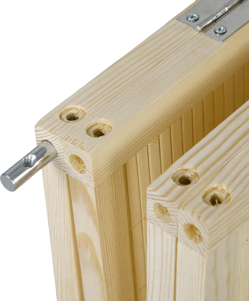 HOMCOM Bambusový paravan do interiéru 4 panely 180 x 180 cm - Přenosný paravan