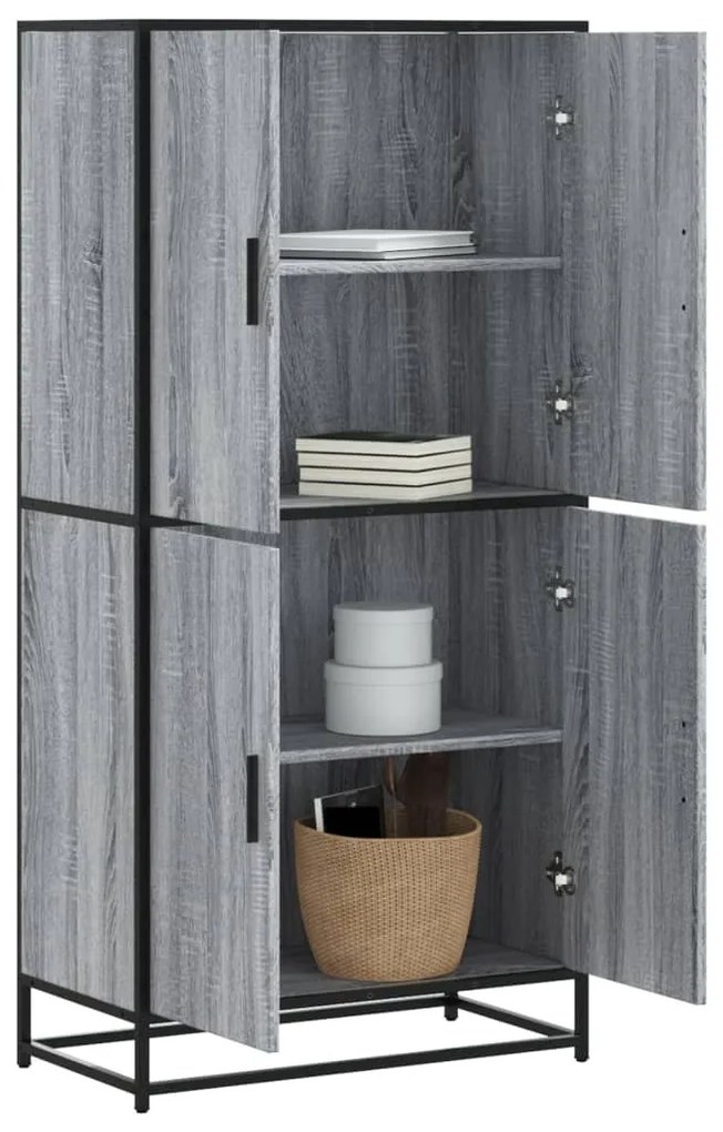 Skříň highboard šedá sonoma 68 x 35 x 139 cm kompozitní dřevo 3300833