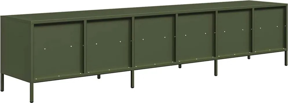 TV skříňka olivová 202 x 39 x 43,5 cm ocel válcovaná za studena 3307153