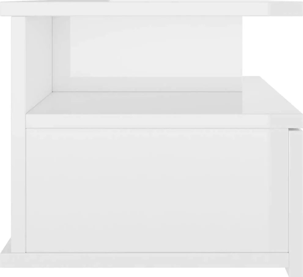 vidaXL Plovoucí noční stolky 2 ks 40 x 31 x 27 cm kompozit [800414] Barva: kouřový dub