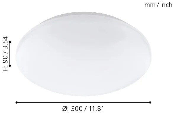 Eglo 32589 - LED RGB Stmívatelné nástěnné stropní svítidlo GIRON-C LED/17W/230V