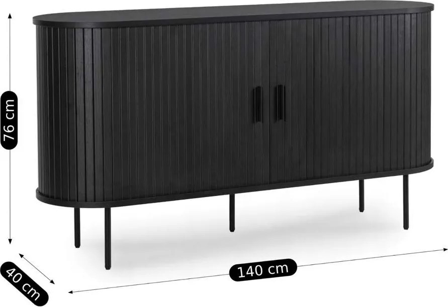 Komoda Lorget 140, černá