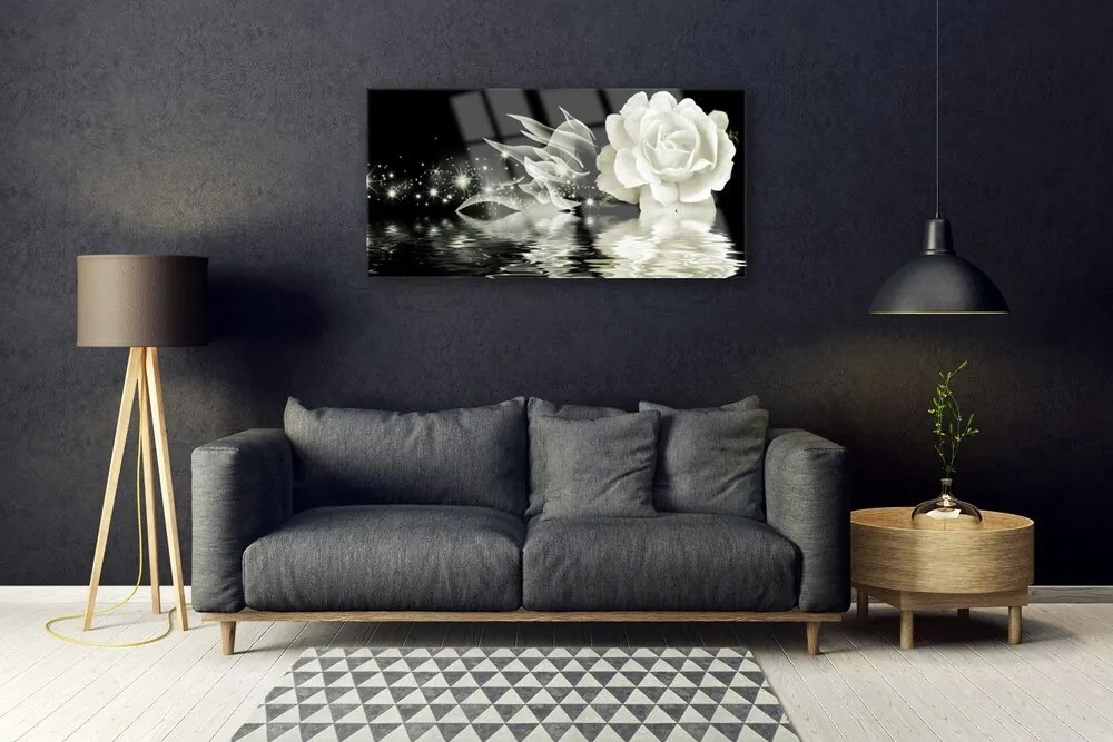 Obraz na skle Růže Květ 120x60 cm