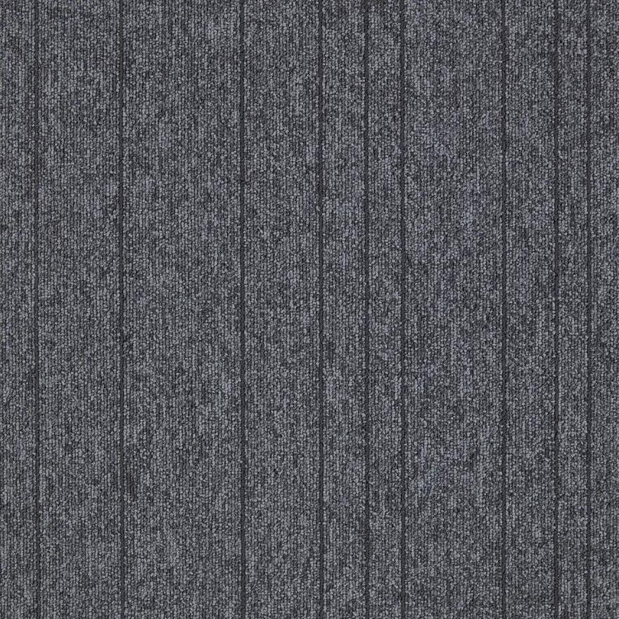 Kobercové čtverce Modulyss First Straightline 961 - šedá/černá - 50x50 cm