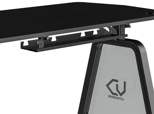 Herní stůl UTRADESK BOOSTER - 136 cm, podsvícený, černý