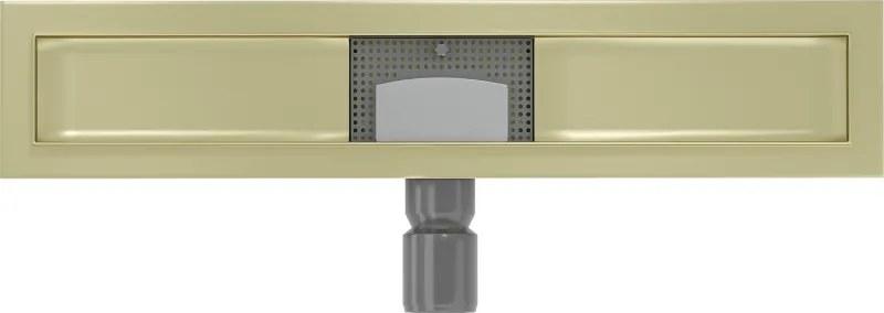 Mexen Flat, lineární podlahový žlab 60 cm, zlatá matná, 1A15060