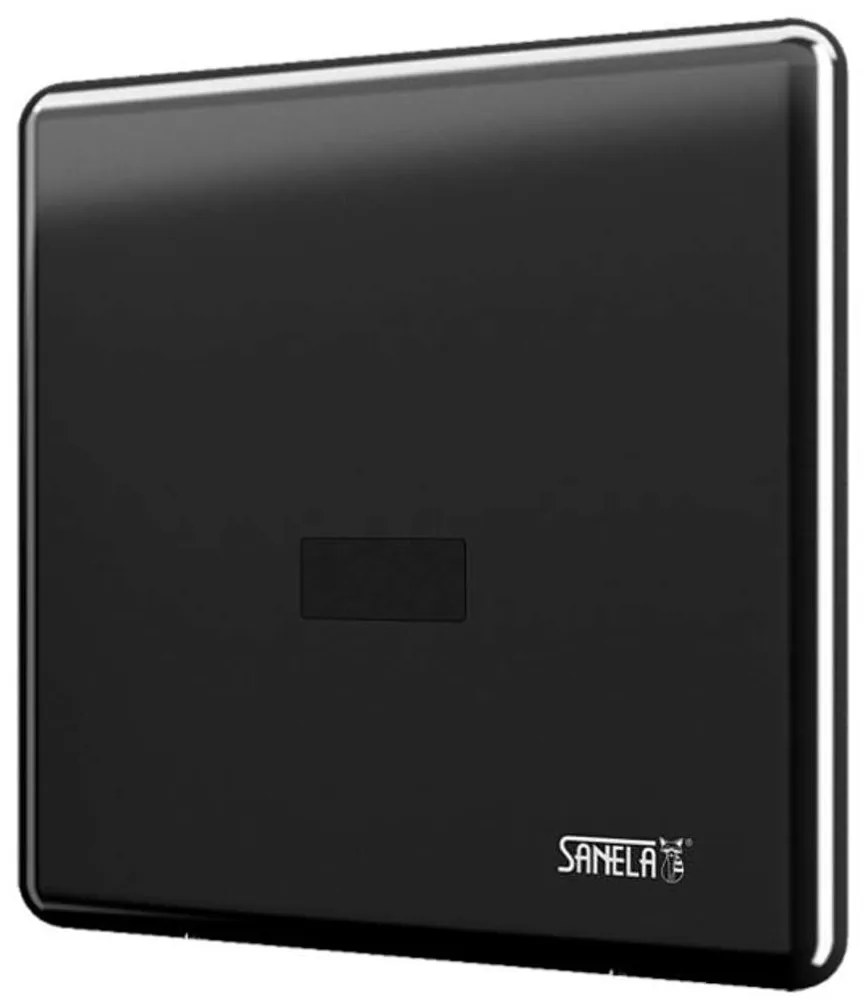 Sanela - Nerezový splachovač pisoáru s infračervenou elektronikou ALS, síťové napájení, černá SLP 02KV