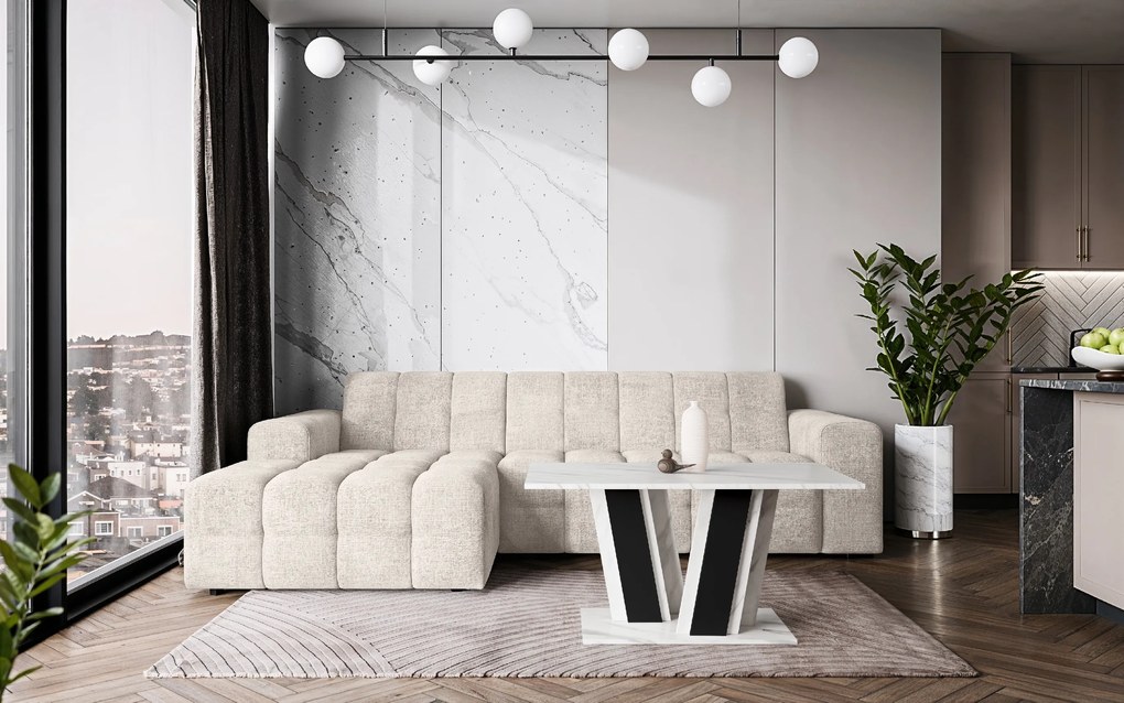Prospero Konferenční stolek MUSS Kombinace barev: MUSS coffee table bianco marble black