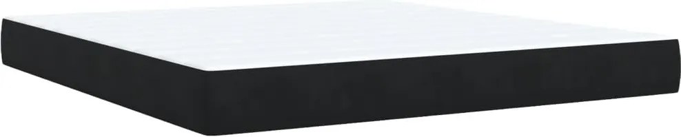 Box spring postel s matrací černá 180x200 cm samet 3290980