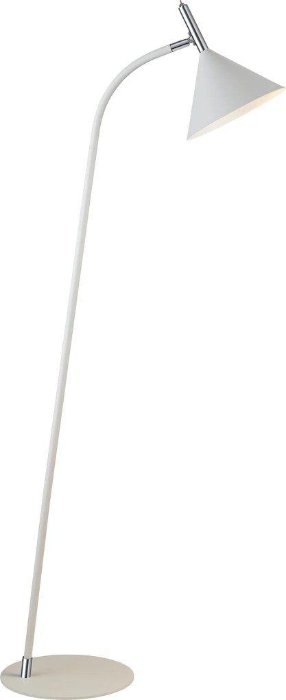 Stojací lampa Nysø bílá, stříbrná
