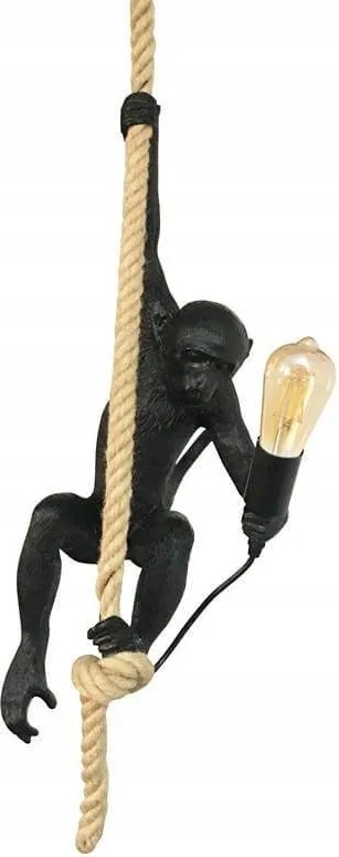 Závěsná ozdobná lampa Monkey Abr-kar-c Abruzzo opička do obývacího pokoje černá
