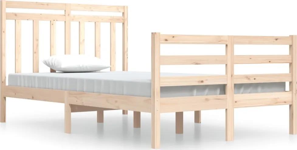 vidaXL Rám postele masivní dřevo 120 x 200 cm [3105312] Barva: Bílá