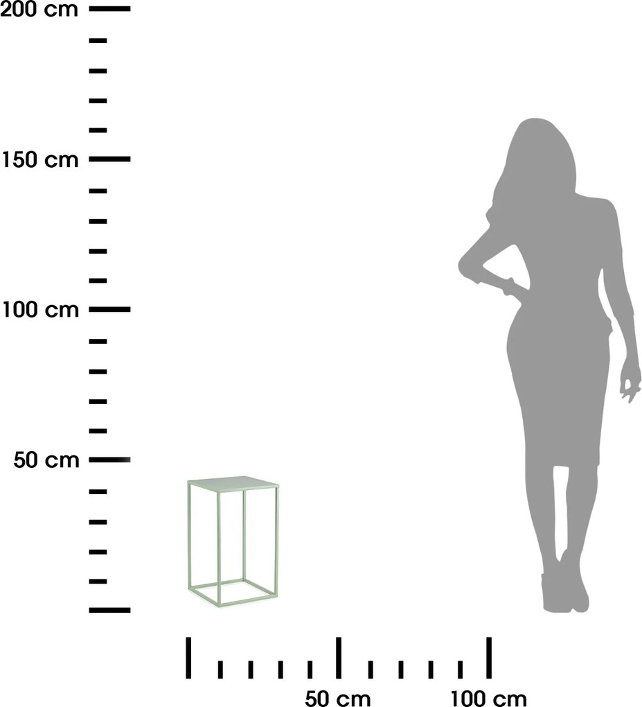 STOJAN NA KVĚTINÁČ SIMPLE 40X24X24 CM SVĚTLEZELENÁ