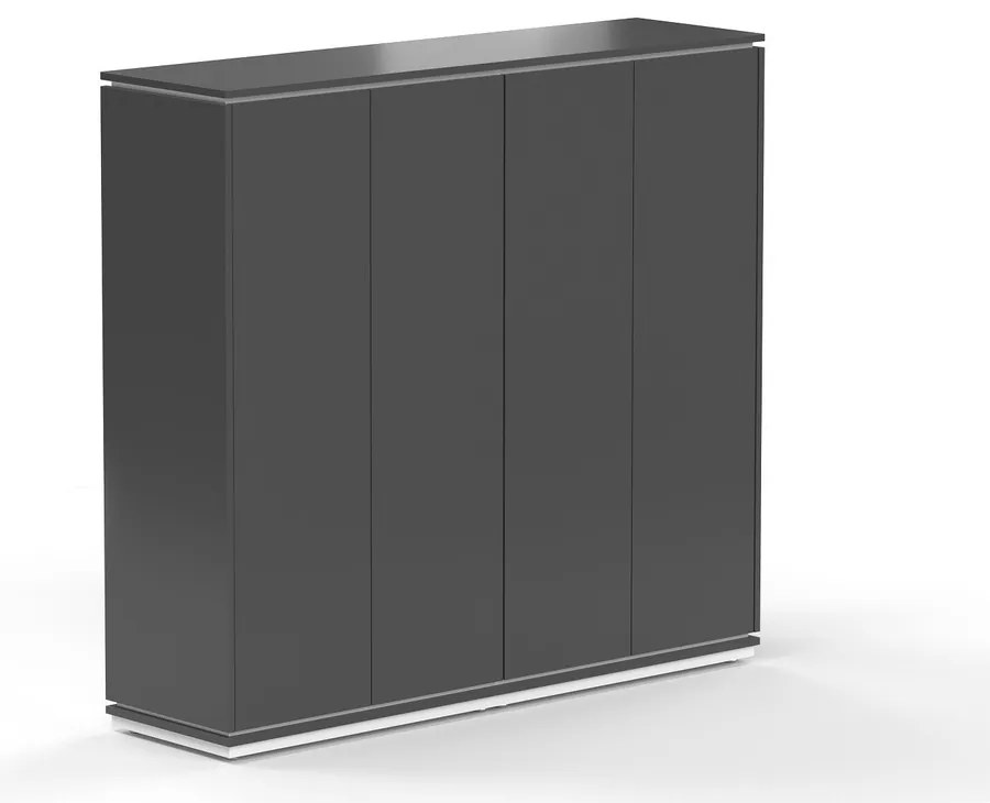 Vysoká šatní skříň Creator 162,8 x 44,5 x 150,7 cm, bílá / antracit