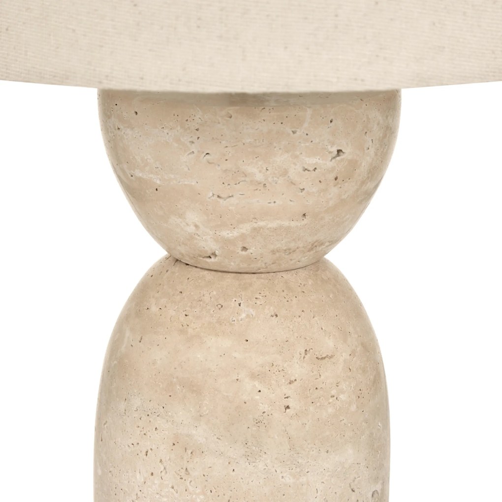 Stolní lampa s travertinovým podstavcem ERIN, Ø 28 x 47,5 cm
