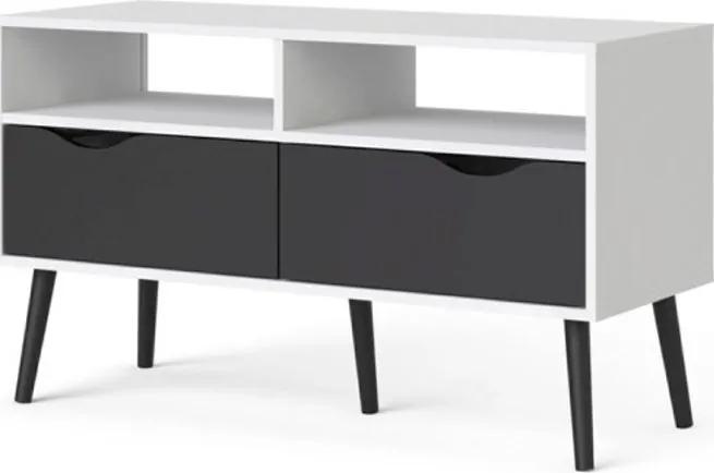 Falco TV stolek Retro 383 bílá/černá