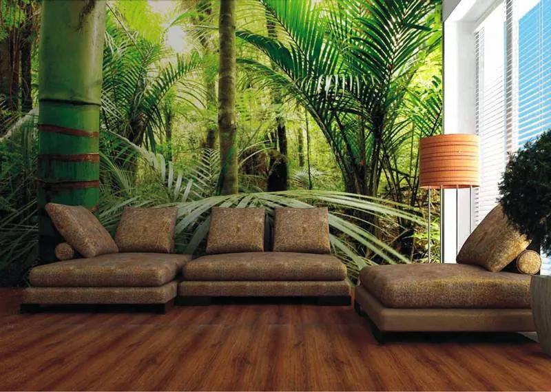 AG Design Čtyřdílná vliesová obrazová tapeta Zelená džungle FTN xxl 0465, rozměr 360 x 270cm