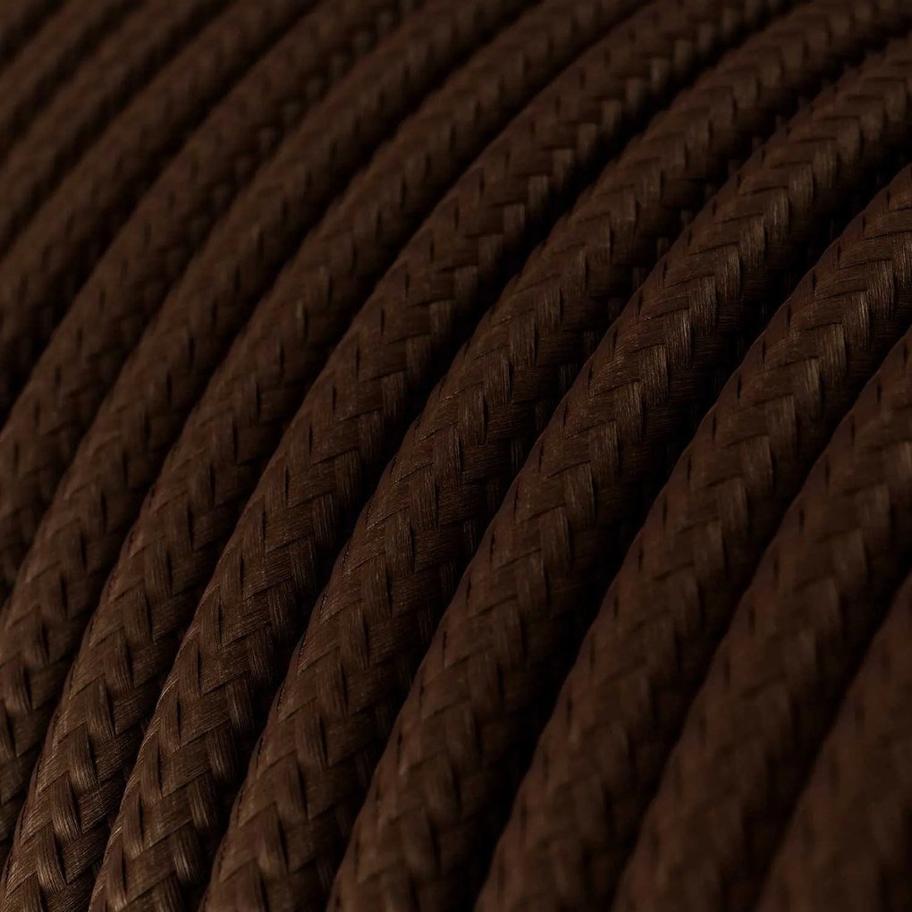 creative cables Závěsná lampa s textilním kabelem, keramickým stínidlem tvaru misky s kovovými detaily Barva: Rezavý efekt-bílá