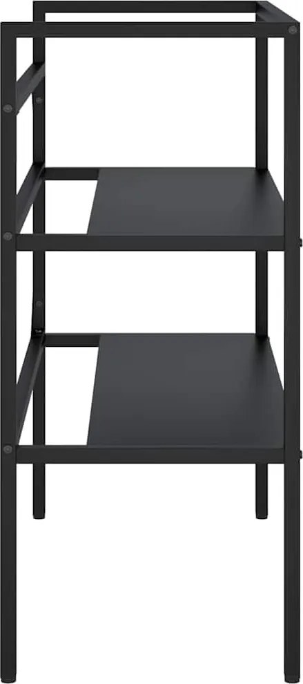 Koupelnový regál pod umyvadlo černý 79 x 38 x 83 cm železo 338489