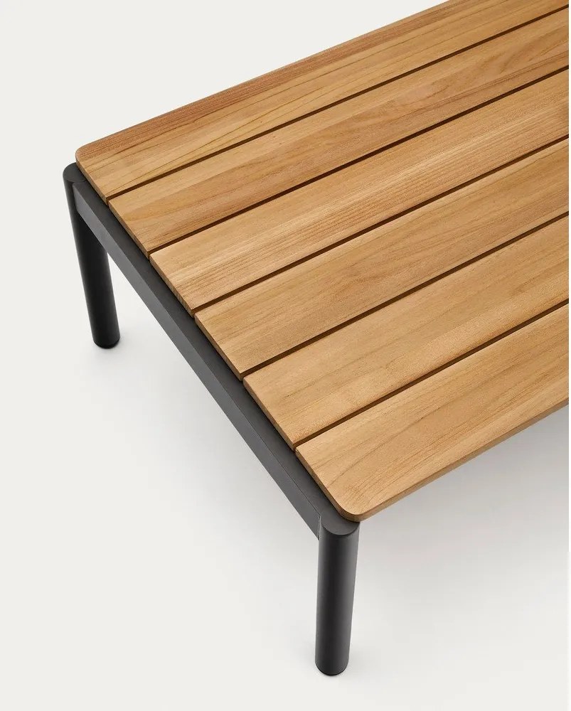 Zahradní konferenční stolek z teakového dřeva 63x149 cm Sorells – Kave Home