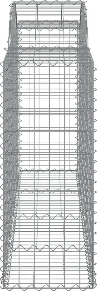 Klenuté gabionové koše 15ks 200x50x100/120cm pozinkované železo 3146333