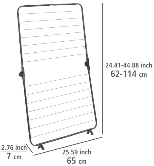 WENKO 63003100 - Sušák na prádlo CHAMPION 65x114 cm černá