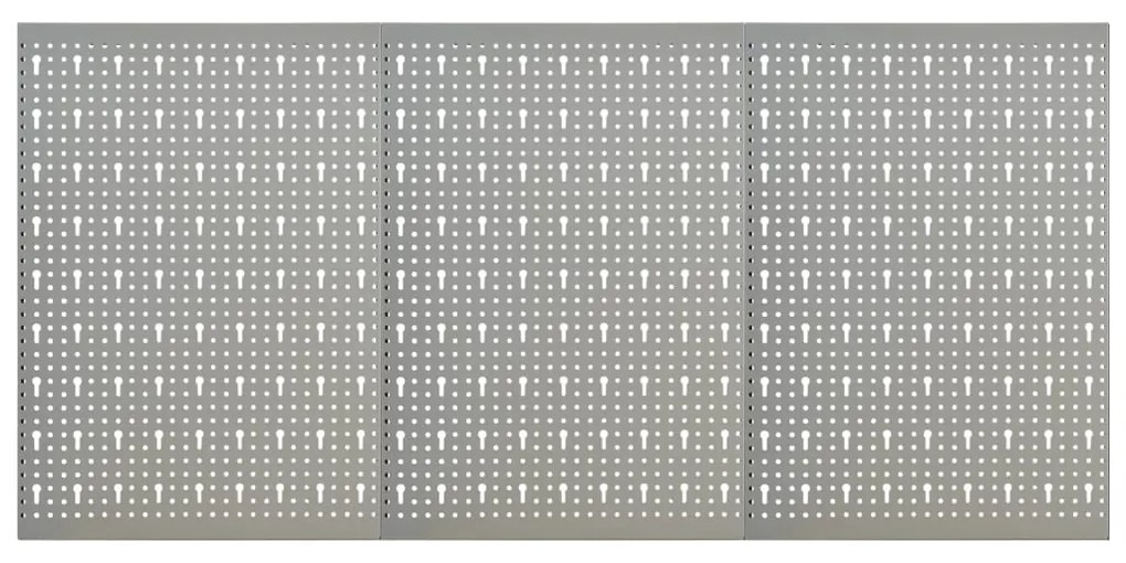 Nástěnné děrované panely 3 ks 40 x 58 cm ocel 145349