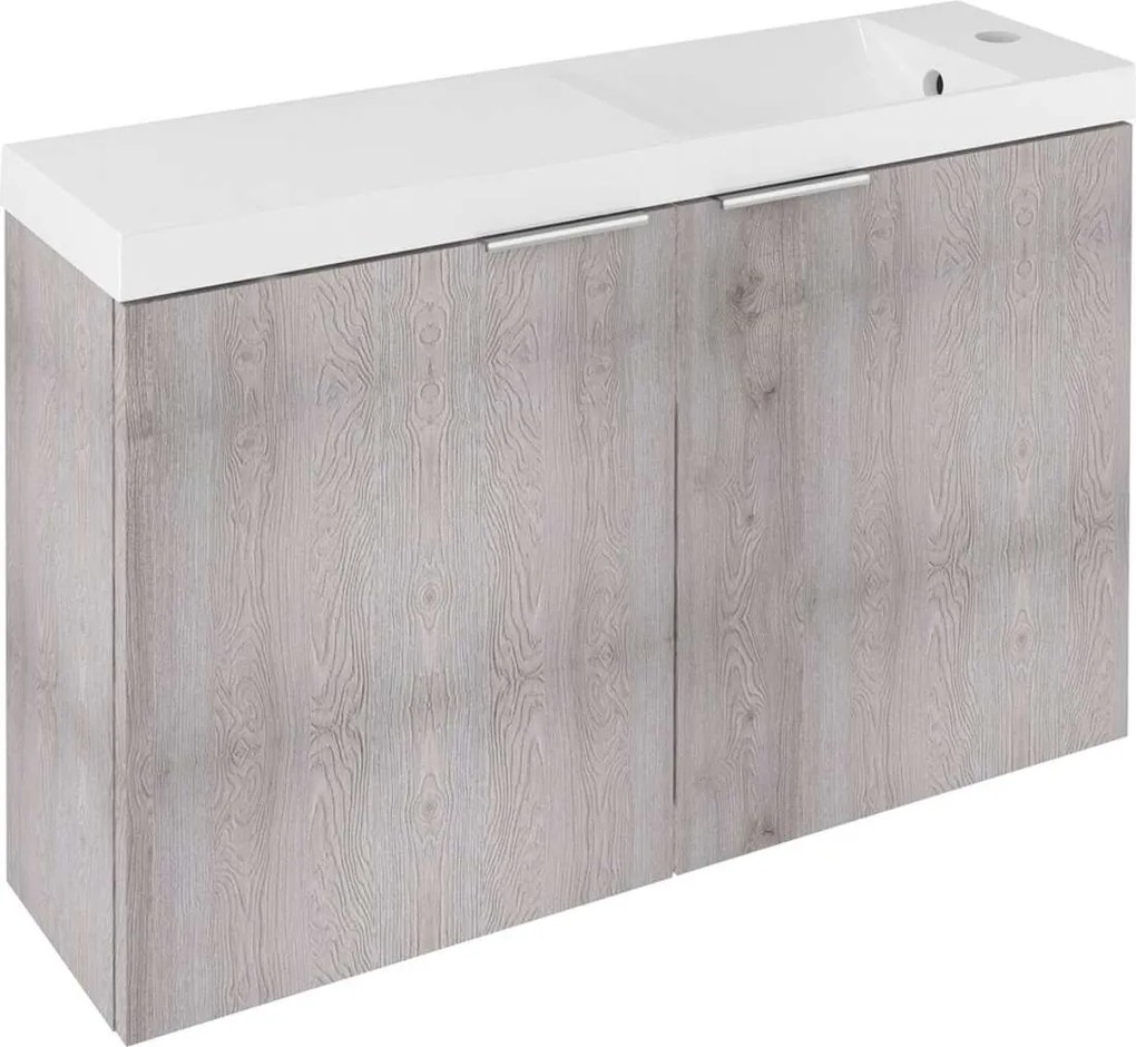 Sapho Latus - Umyvadlová skříňka X 79x50x22 cm, 2x dvířka, dub mocca LT110-SET02