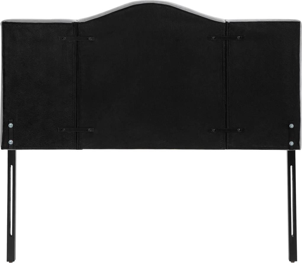 HOMCOM Čelo postele - Čalouněné čelo v šedé barvě z veluru, 185 x 8 x 134 cm