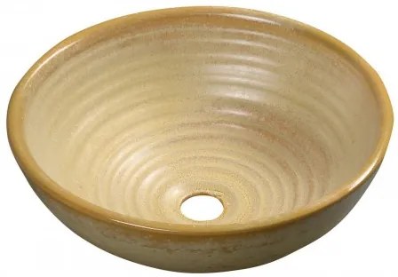 SAPHO ATTILA keramické umyvadlo, průměr 42,5 cm, písková (DK008)