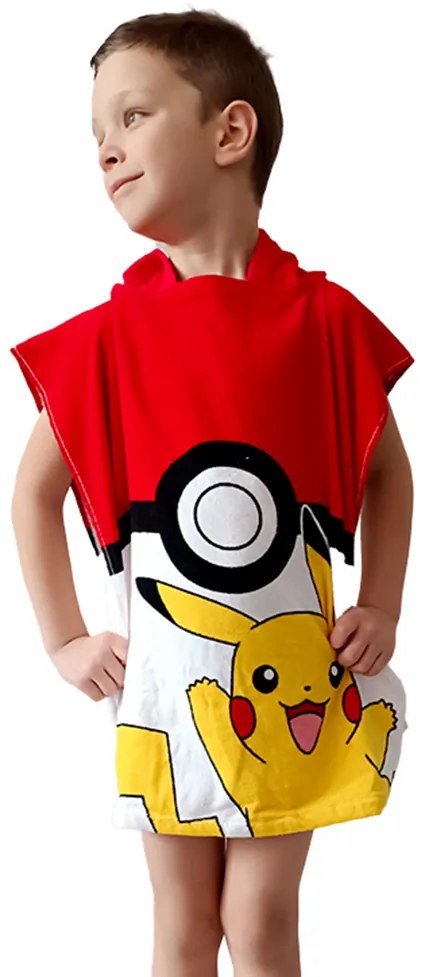 Dětské pončo Pokémon Pokéball a Pikachu