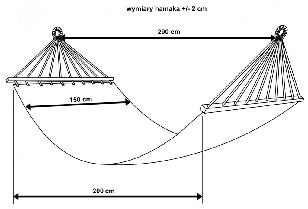 Hamaka pro 2 osoby 200x150cm Royokamp