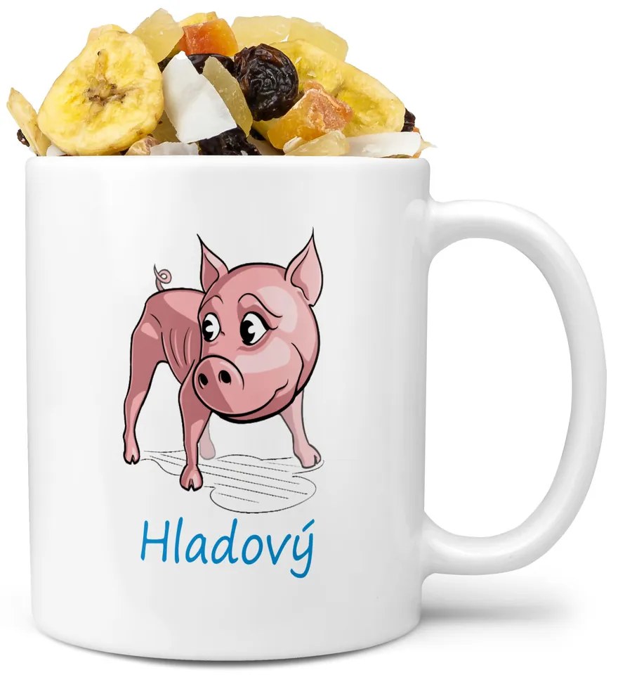 Hrnek Hladový+ přežraný (Náplň hrníčku: Tropická směs)