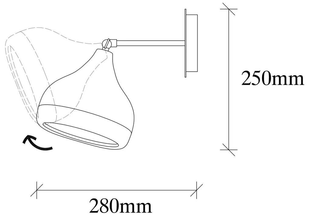 Nástěnná lampa Yildo bílá