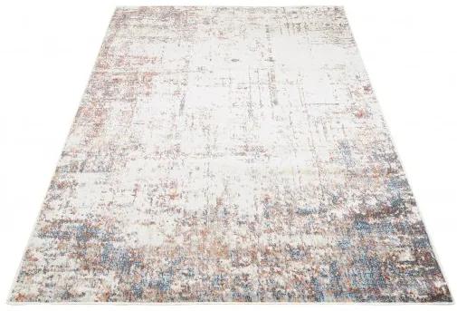 Kusový koberec MIA 5217A Abstraktní moderní krémový tmavě modrý Rozměr: 140x200 cm