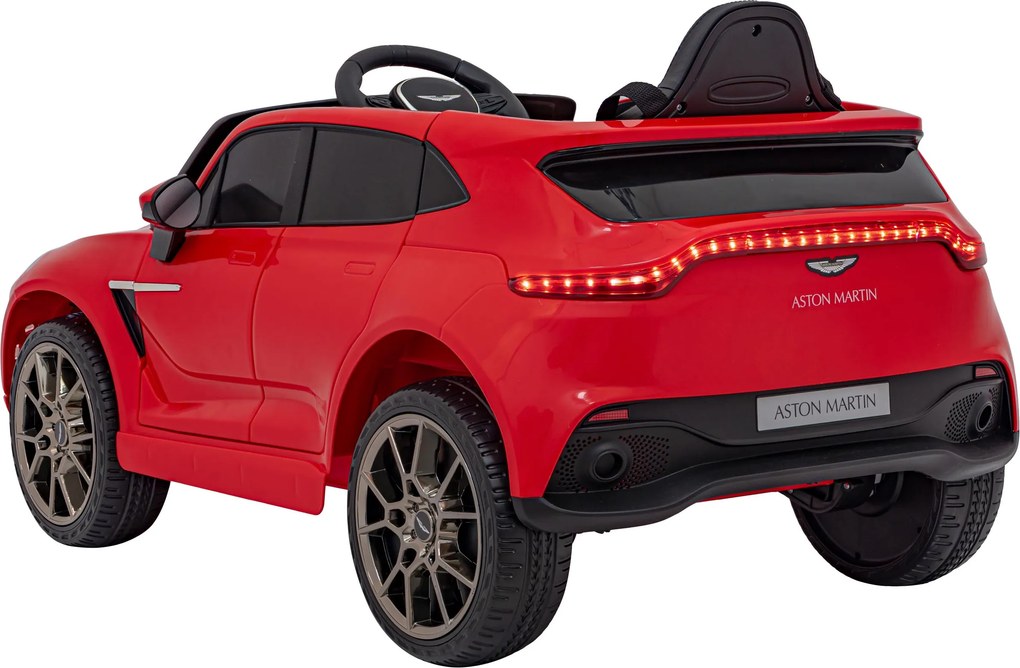 Ramiz Elektrické autíčko Aston Martin DBX pro děti červené + dálkové ovládání + EVA kola + pásy + plynulý start + audio LED