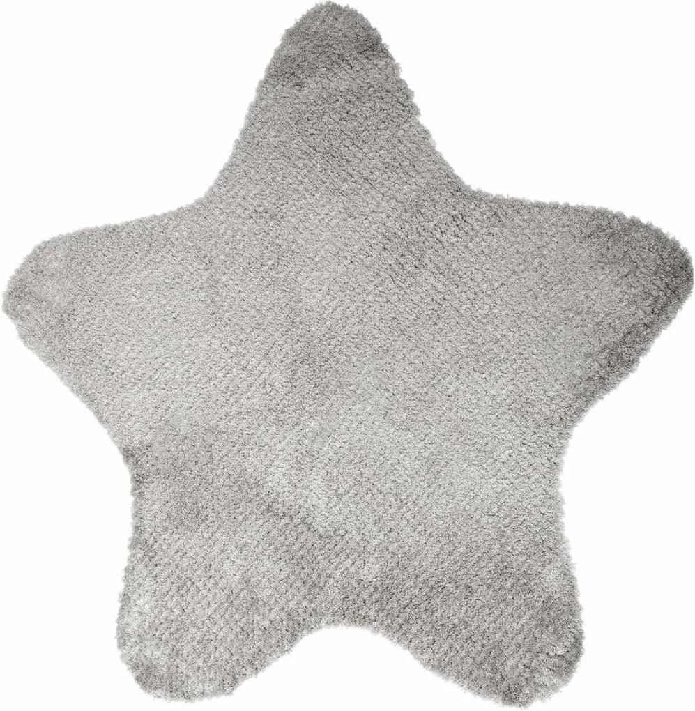 Dekorativní polštář s hvězdným motivem, 80 x 80 cm, šedá