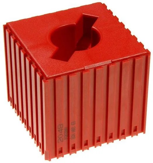 Plastový box pro upínač nástroje typu ABS 50, modul 8x8, 1 dutina, červená